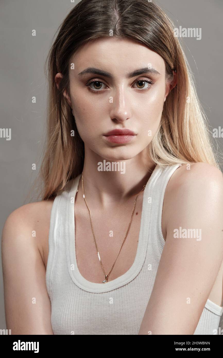 Woman lonely and sad natural hi-res stock photography and images - Alamy