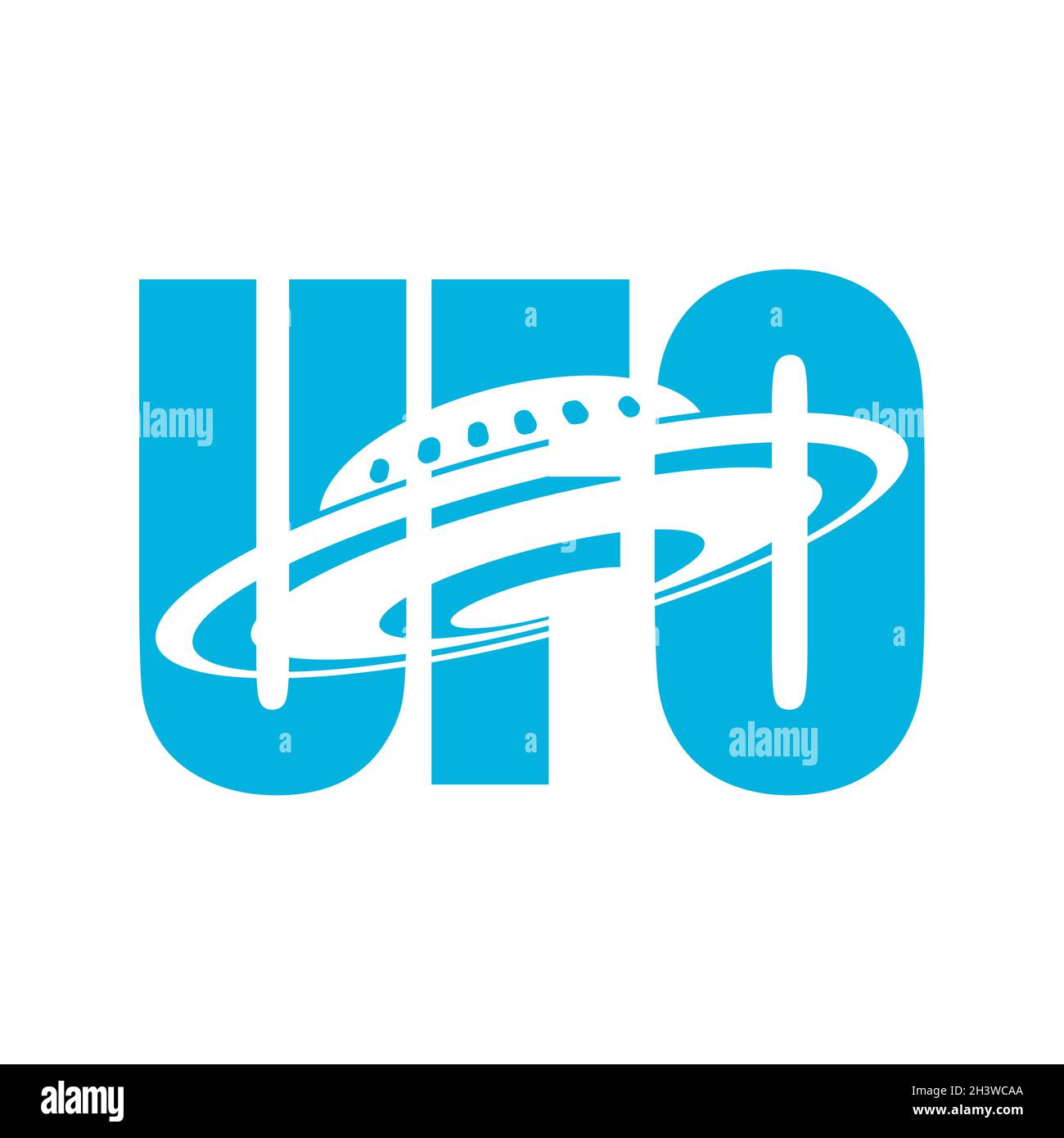 UFO Lettering Silhouette of in text. Flying Saucer Typography. unknown ...