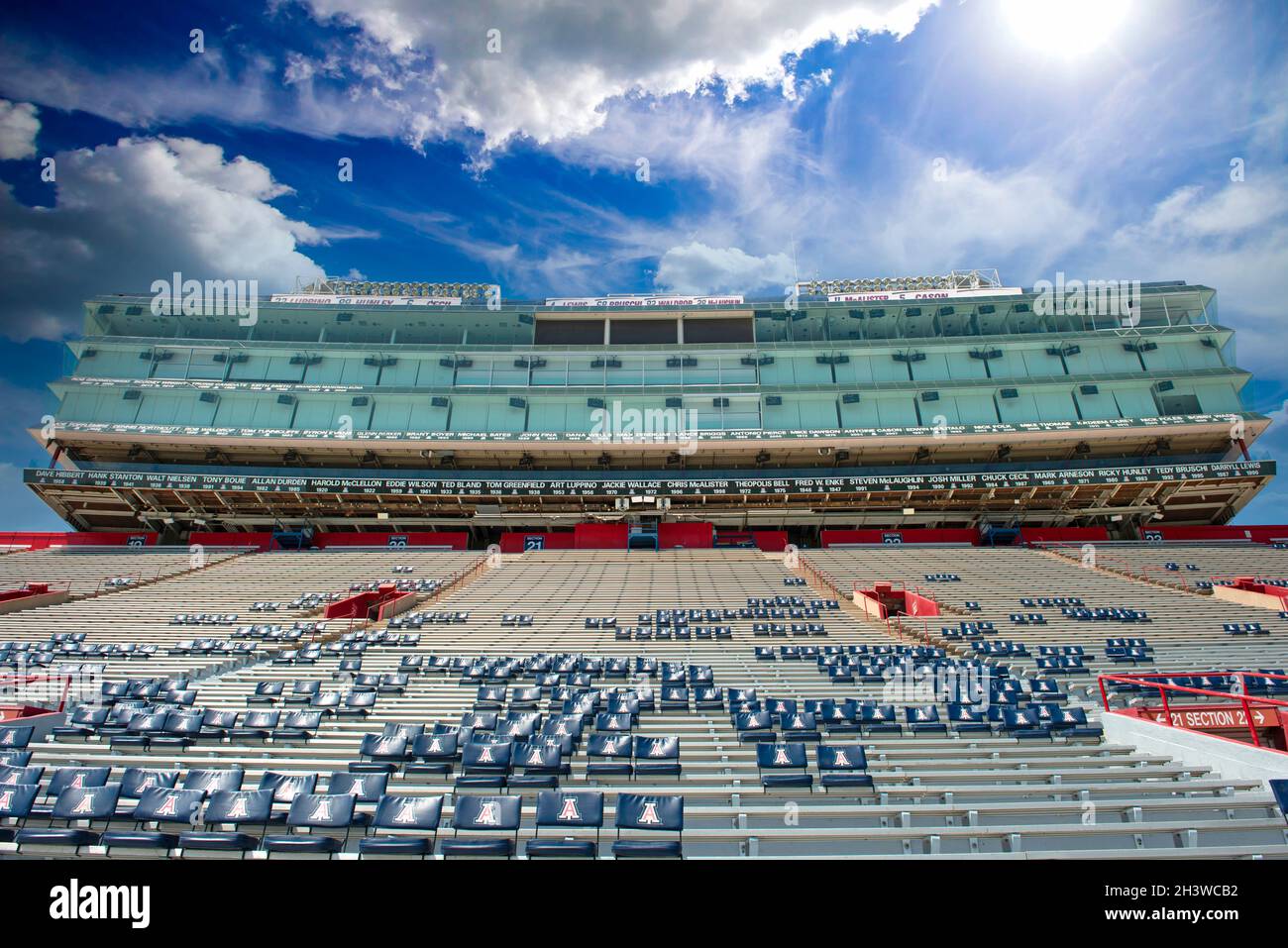 The University of Arizona football stadium on the UA Campus in Tucson ...