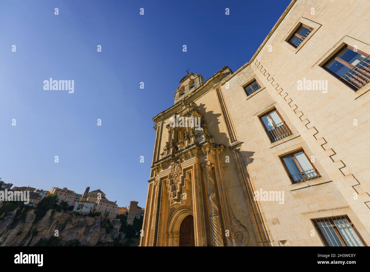 Cuenca, Castilla-La Mancha, Spain. June 27, 2020. Exterior facade of ...