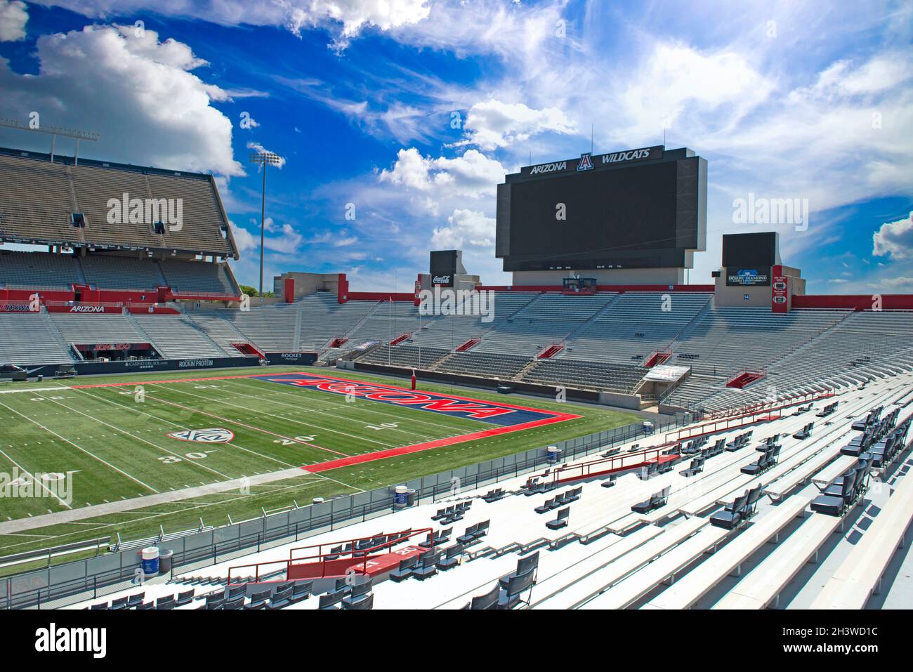 The University of Arizona football stadium on the UA Campus in Tucson ...