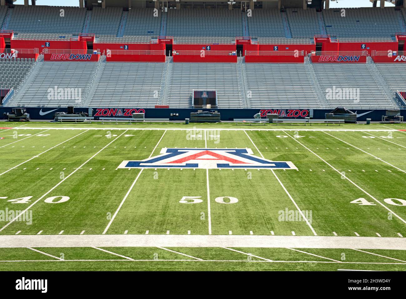 The University of Arizona football stadium on the UA Campus in Tucson ...