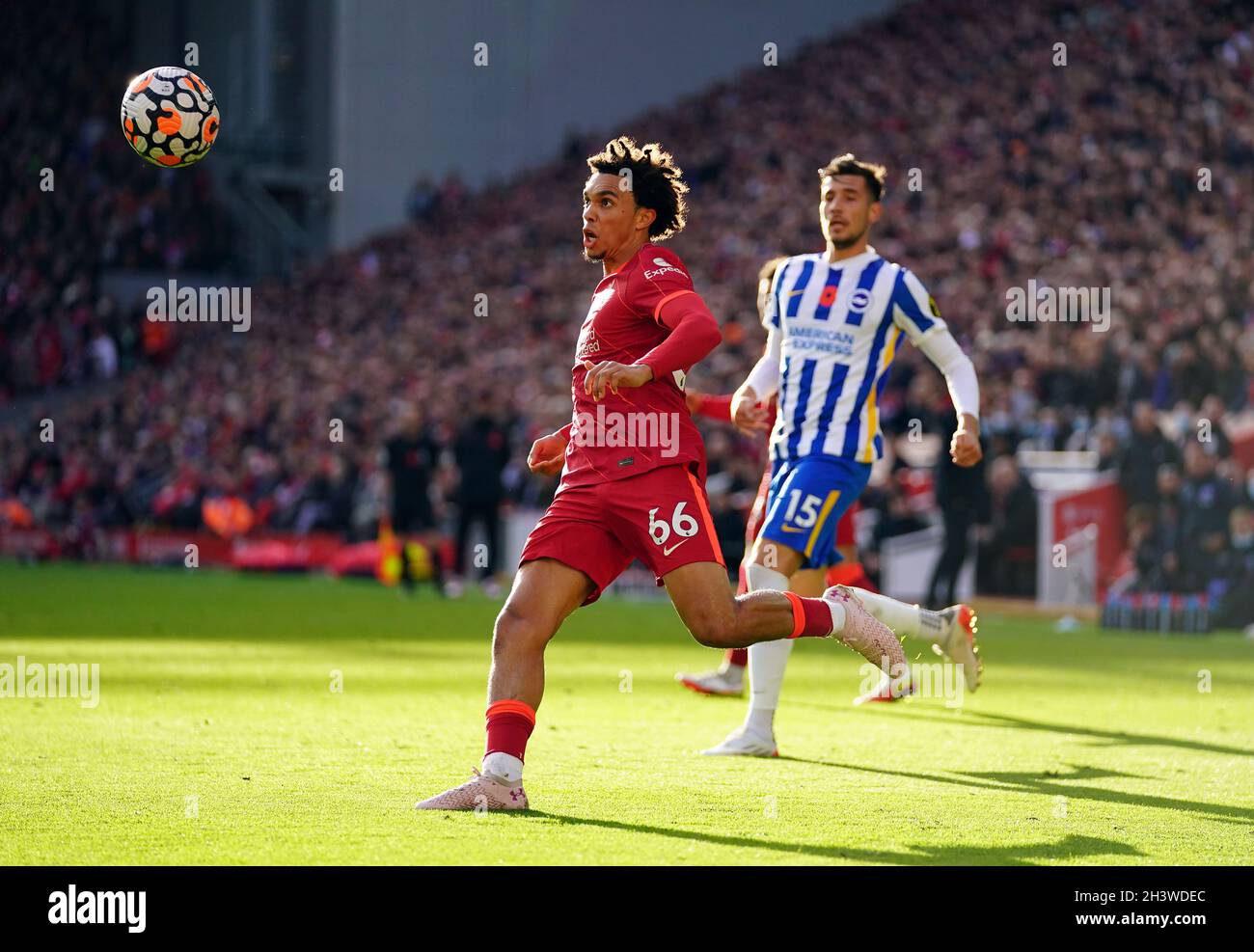 Liverpool's Trent Alexander-Arnold during the Premier League match at ...