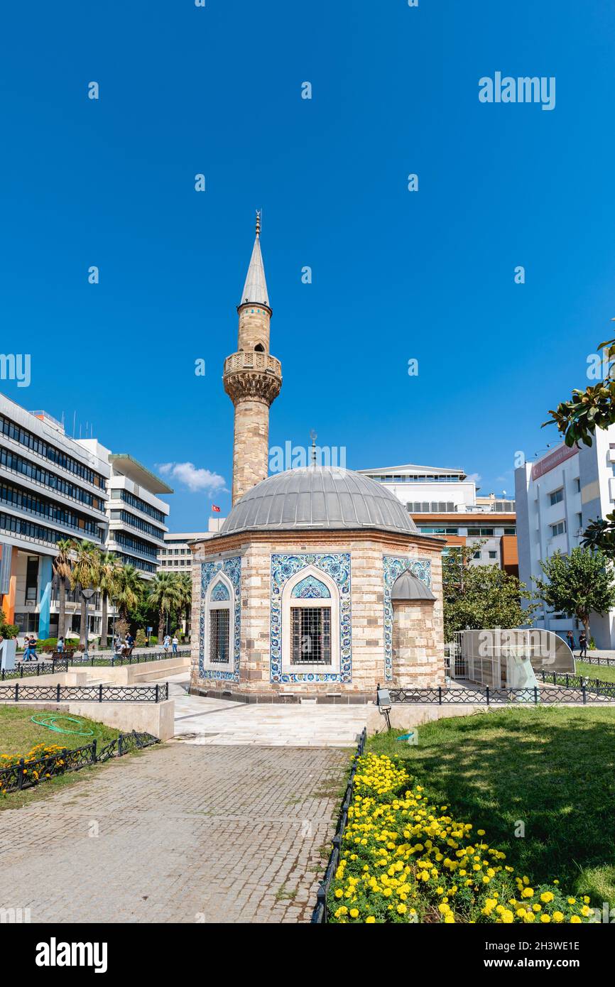 Konak Yali Mosque in Izmir City, Turkey. The mosque was constructed in ...