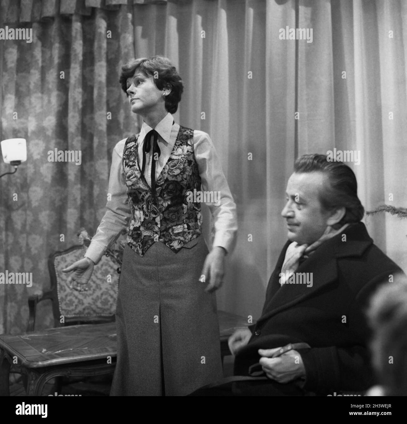 Romanian actors Melania Cârje & Corneliu Vulpe in the 1980s Stock Photo ...