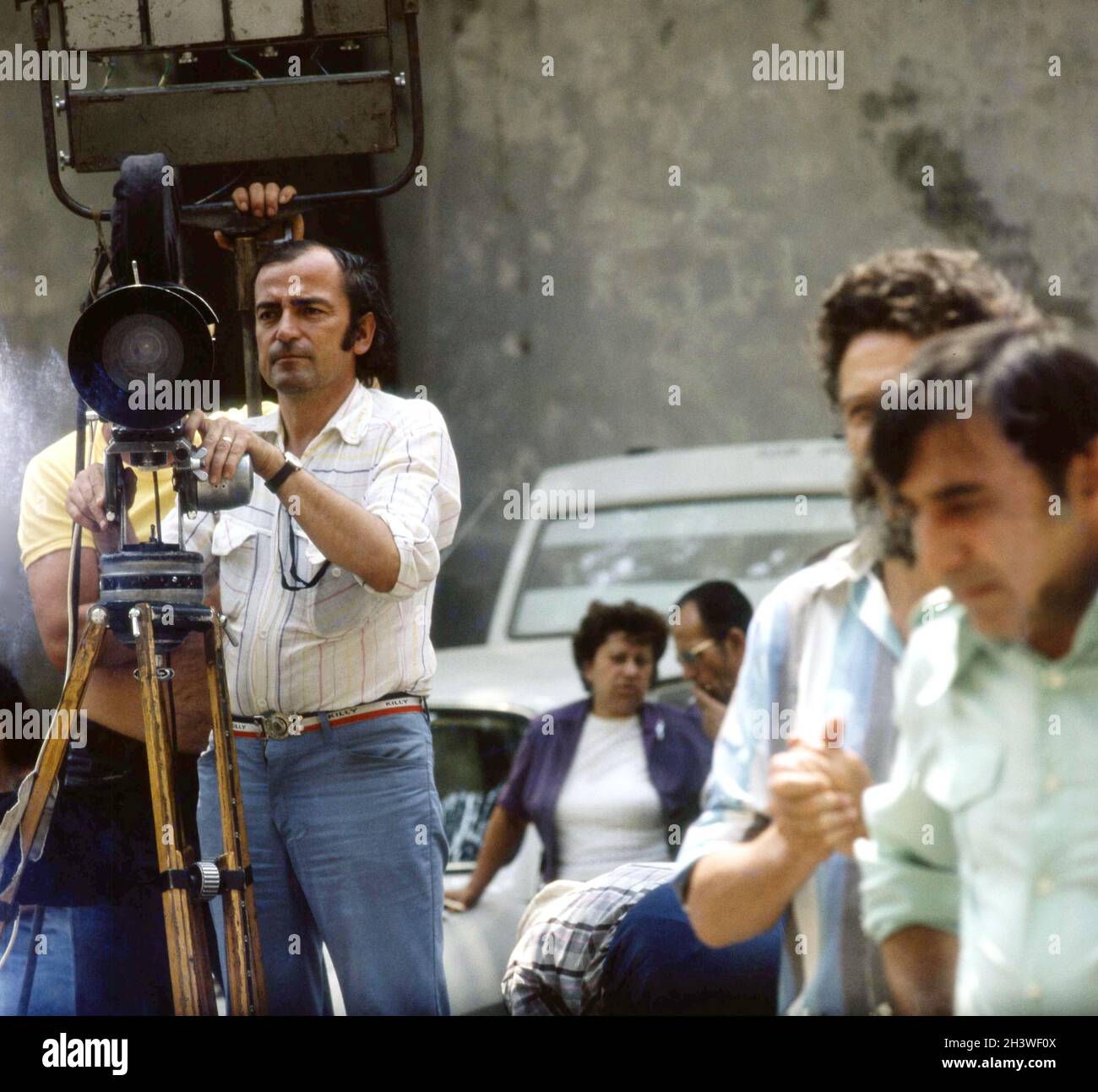 Romanian director of photography Alexandru David during the shooting of ...