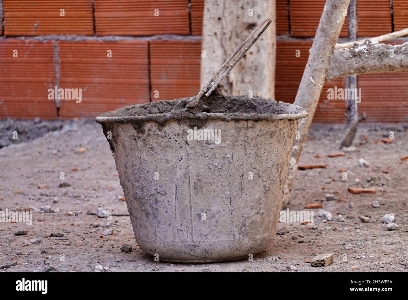 Dirty bucket in an industrial area Stock Photo - Alamy