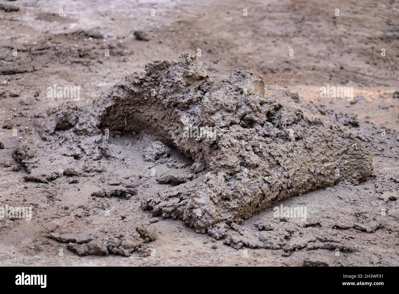 Cement on the ground Stock Photo - Alamy