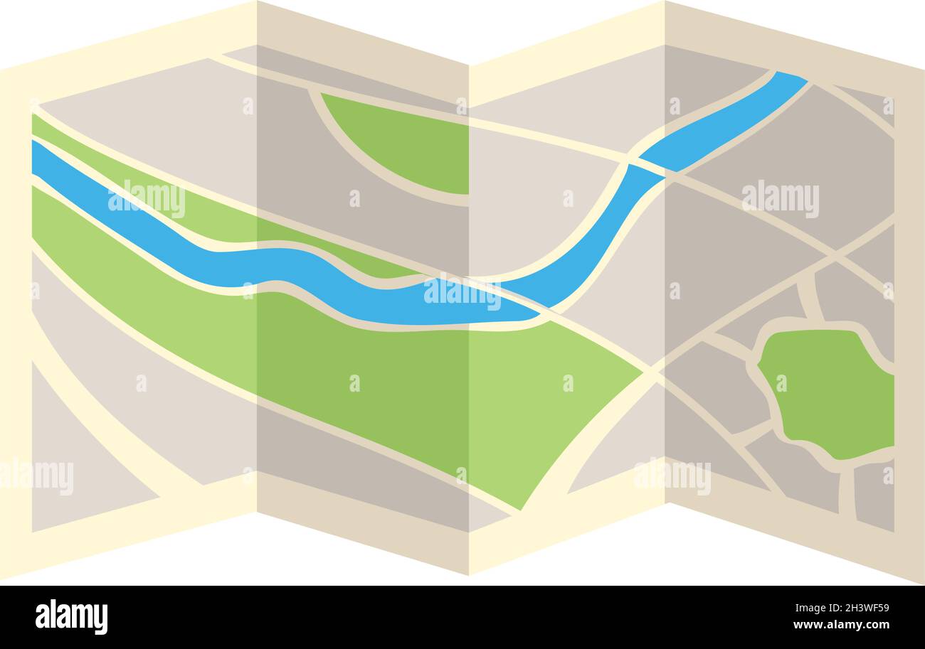 folded map navigation Stock Vector Image & Art - Alamy
