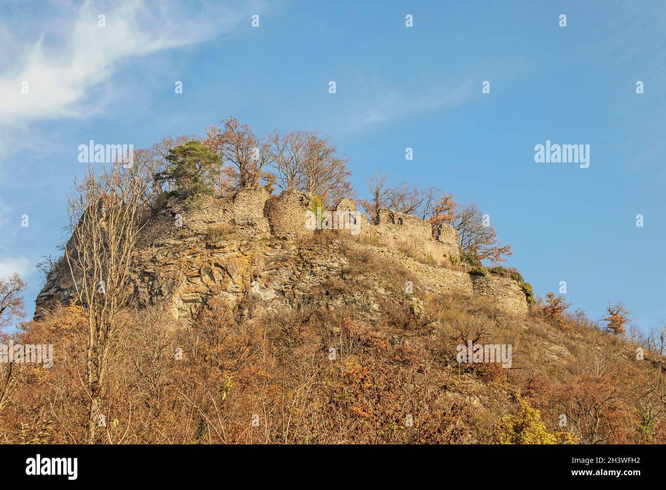 HohenkrÃ¤hen castle ruins in Hegau Stock Photo - Alamy