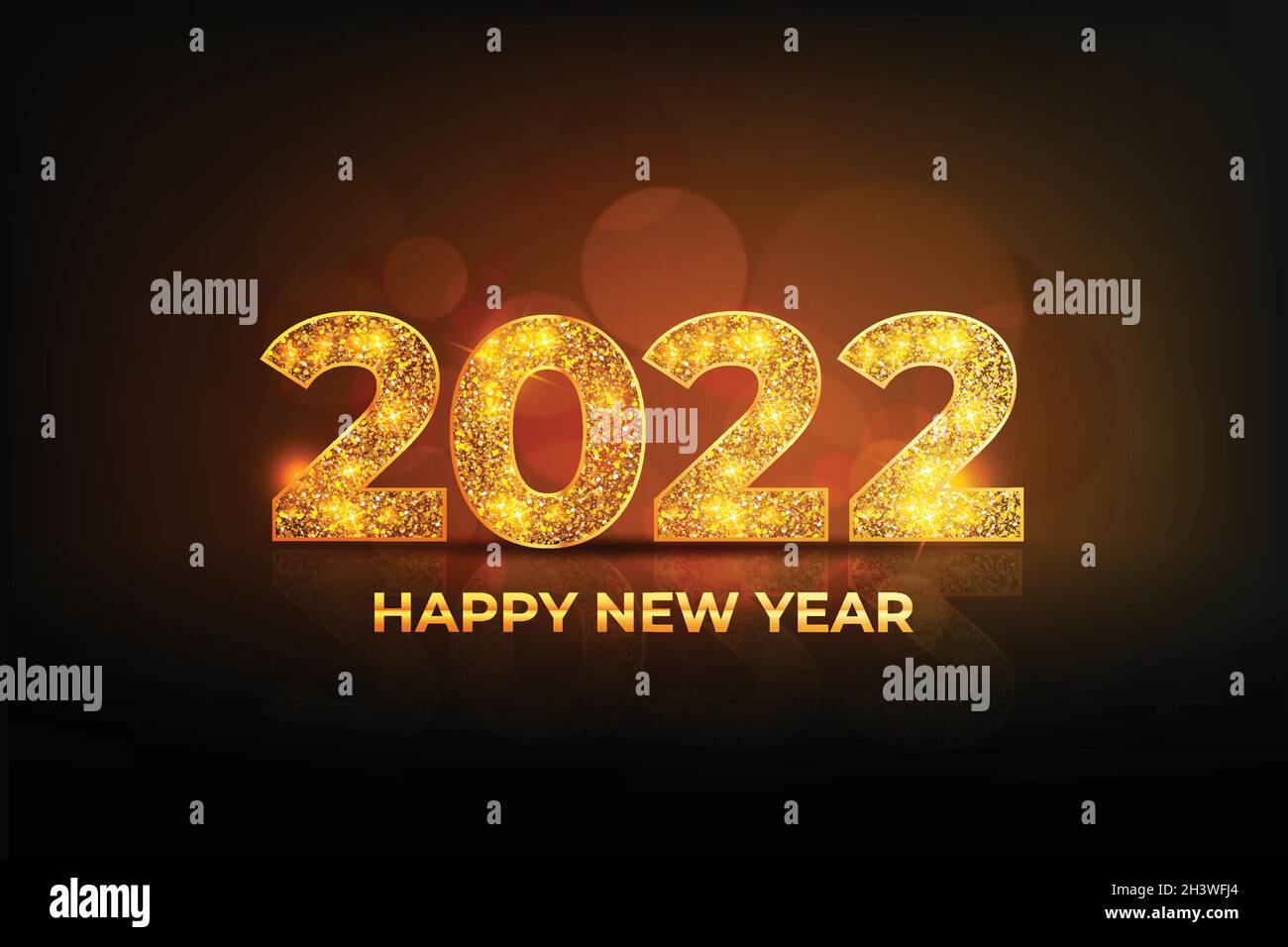 golden new year 2022 background vector design illustration Stock Vector ...