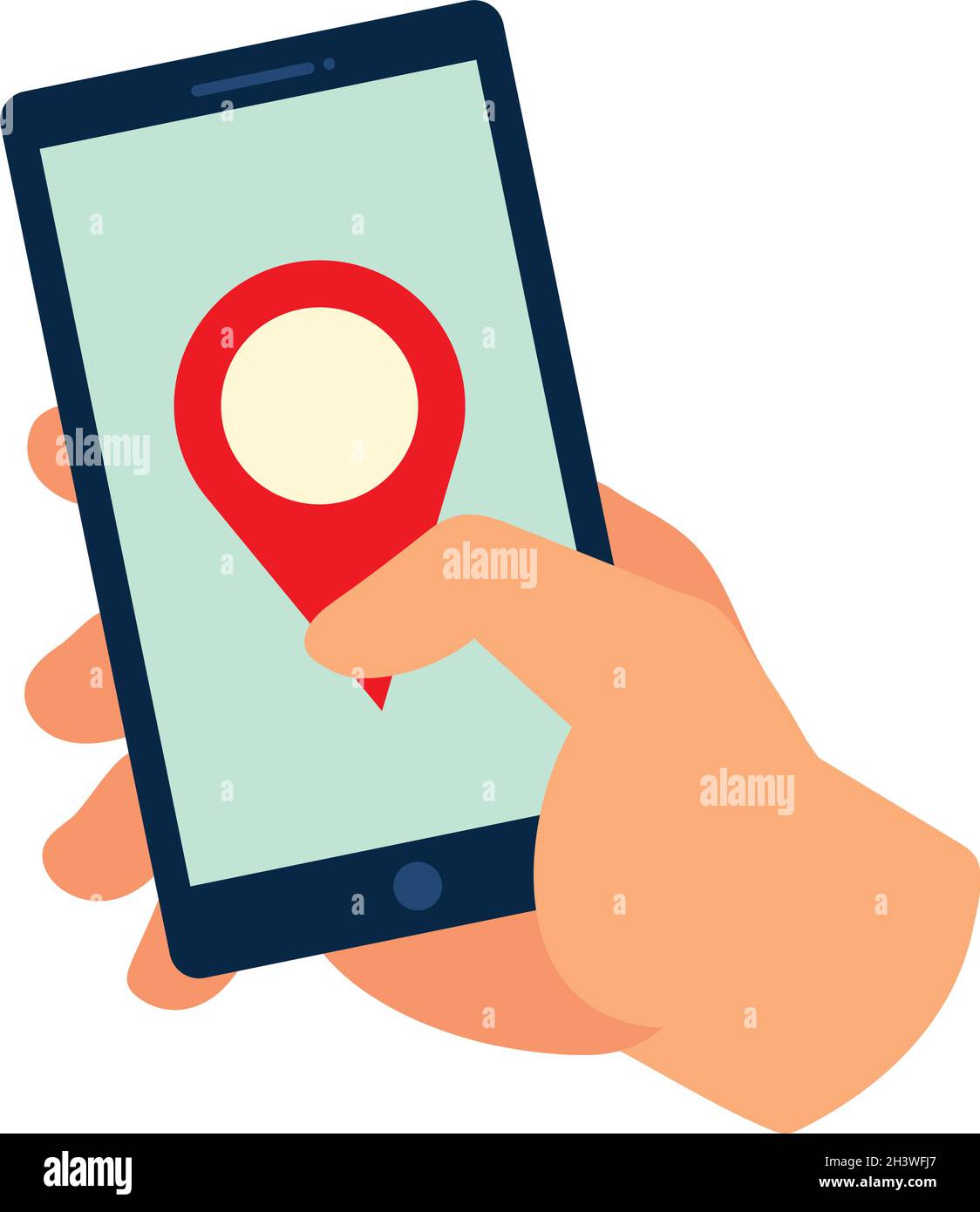 hand phone location Stock Vector Image & Art - Alamy