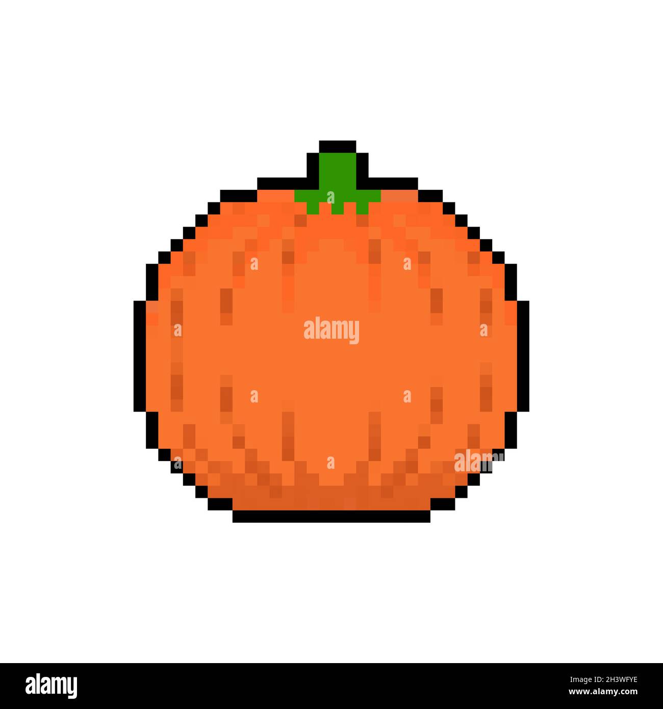 Pumpkin pixel art. pixelated Vegetable. 8 bit vector illustration Stock ...