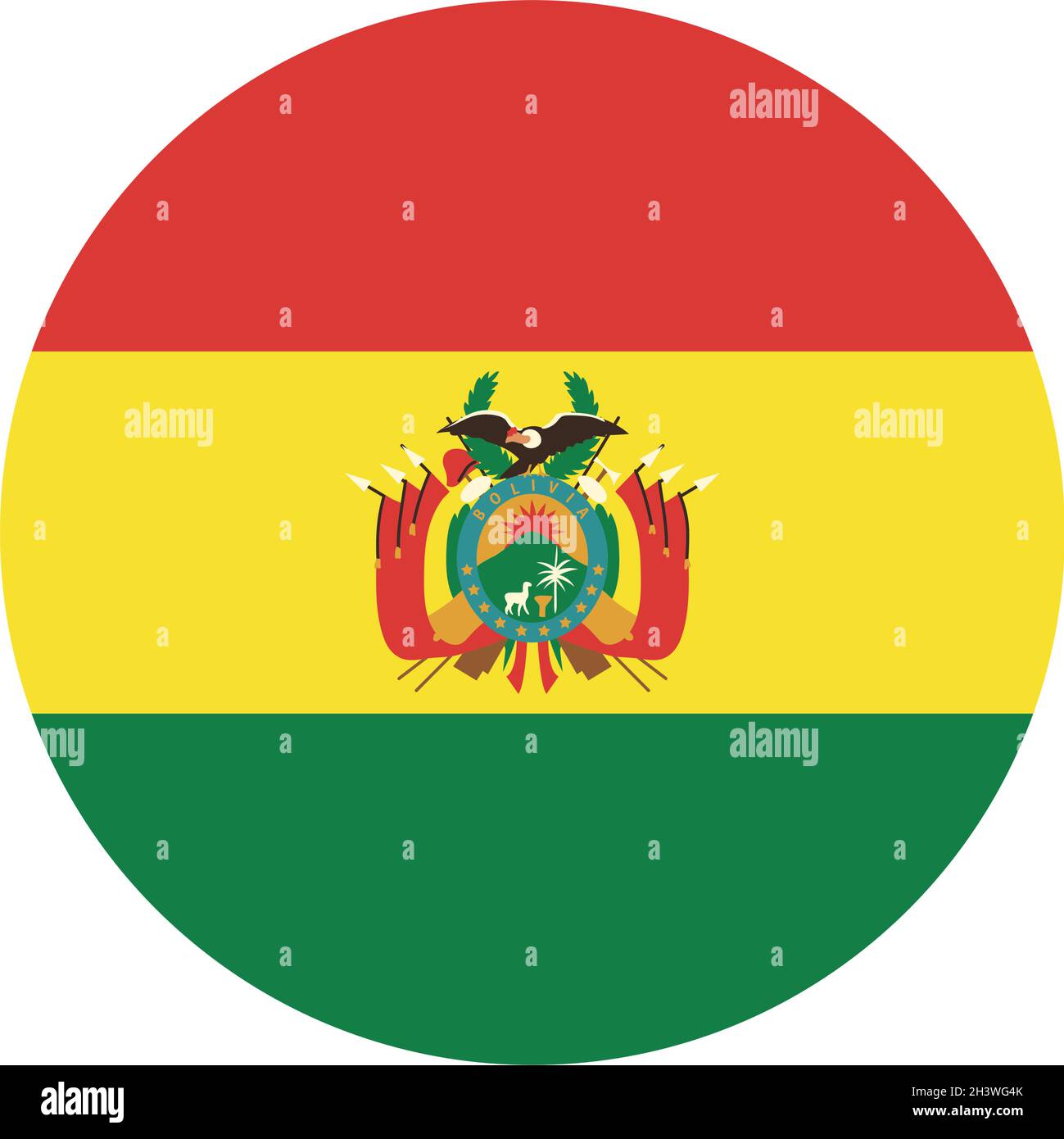 round flag of bolivia Stock Vector Image & Art - Alamy