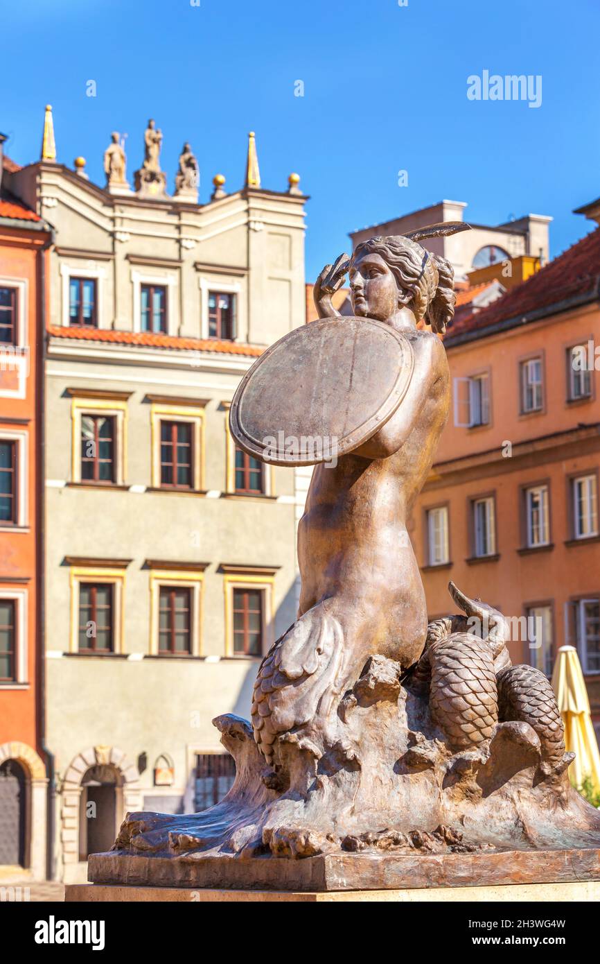 Poland statue mermaid sword shield hi-res stock photography and images ...