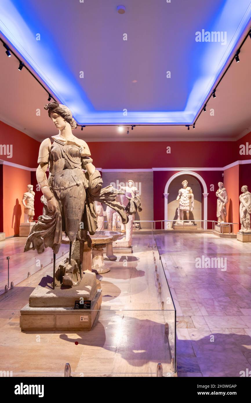 Antalya, Turkey - October 2021: Antalya Archeological Museum interior ...