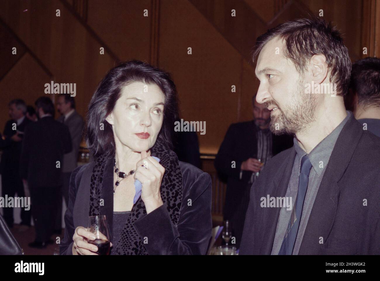 Bucharest, Romania, 2000. Actress Emilia Dobrin with film director (and ...