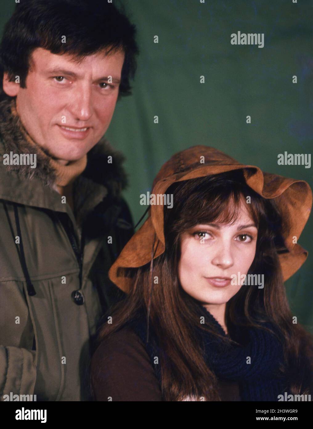 Romanian actors Elena Albu & Ovidiu Iuliu Moldovan, 1979 Stock Photo ...