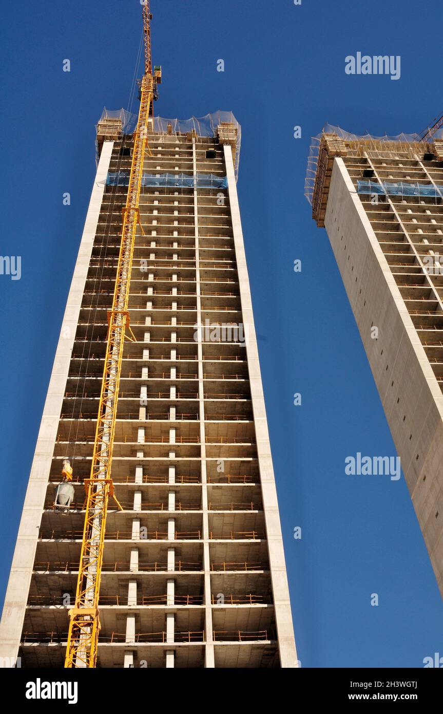 Construction of the Intempo Tower in Benidorm, Alicante - Spain Stock ...