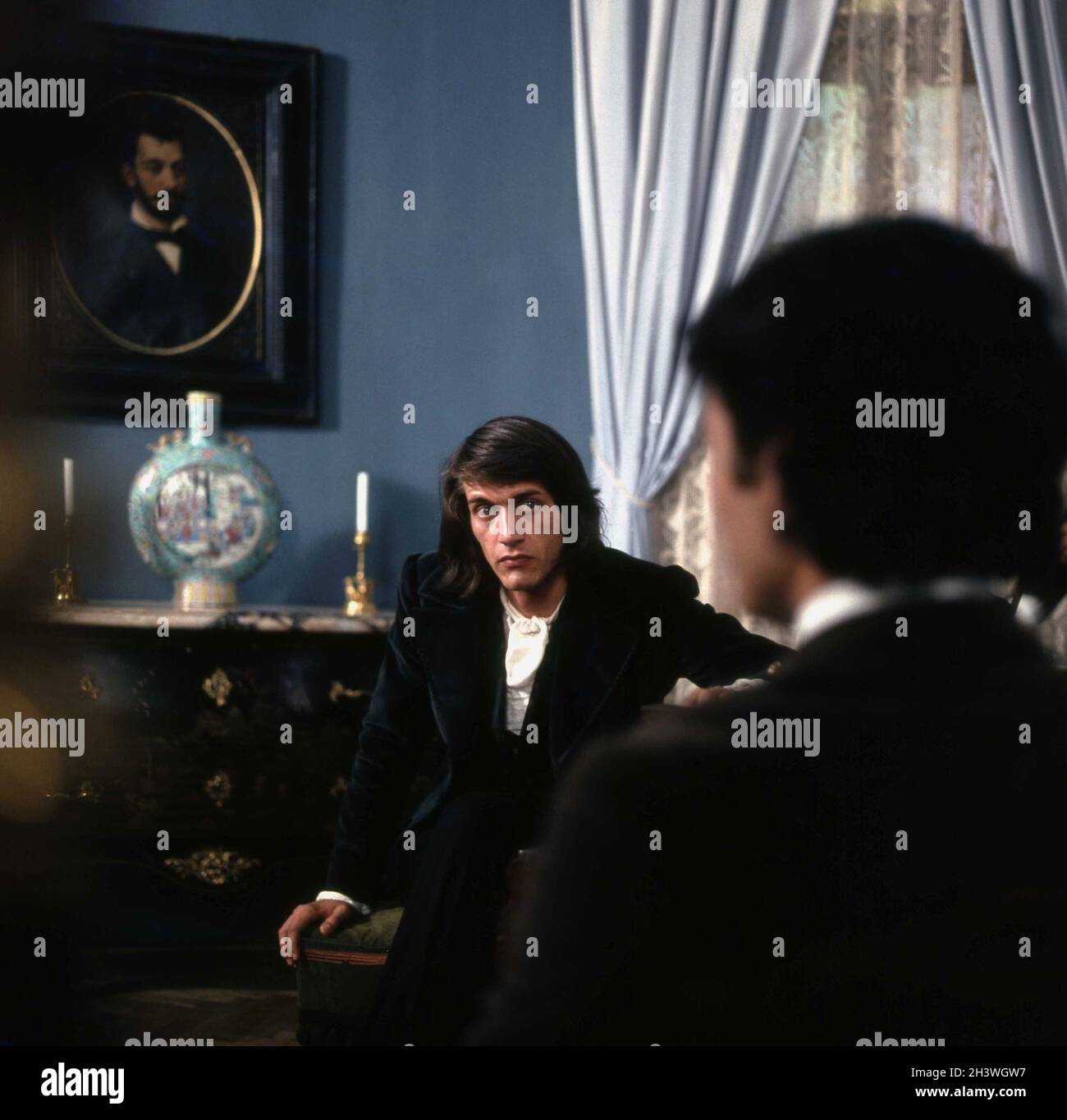 Romanian actor Marcel Iures as pianist Franz Liszt during the filming ...