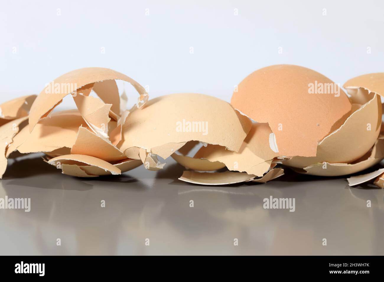 Empty egg shells. This household waste is usually left over from the ...
