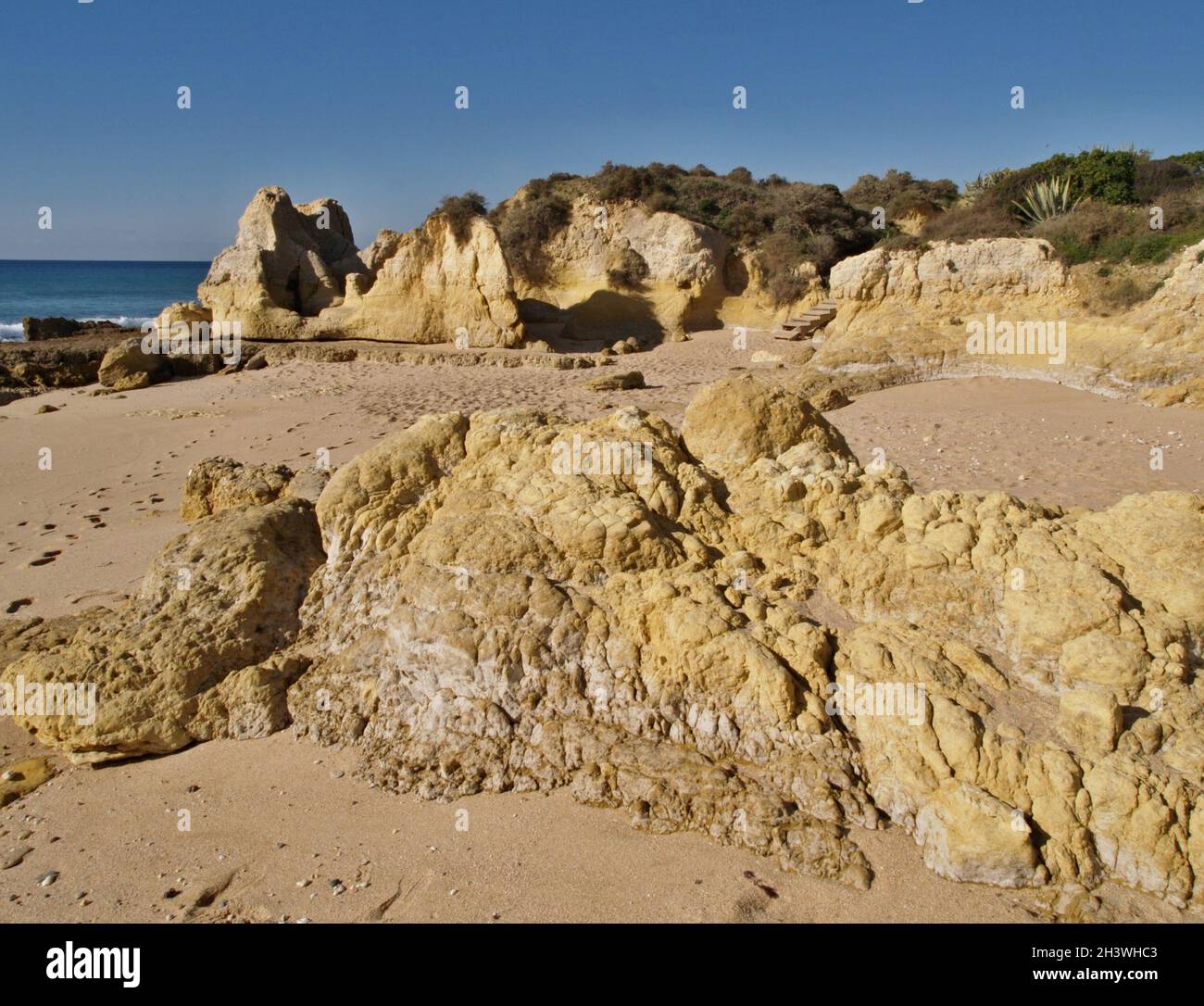 Gale Beach near Albufeira, Algarve - Portugal Stock Photo - Alamy