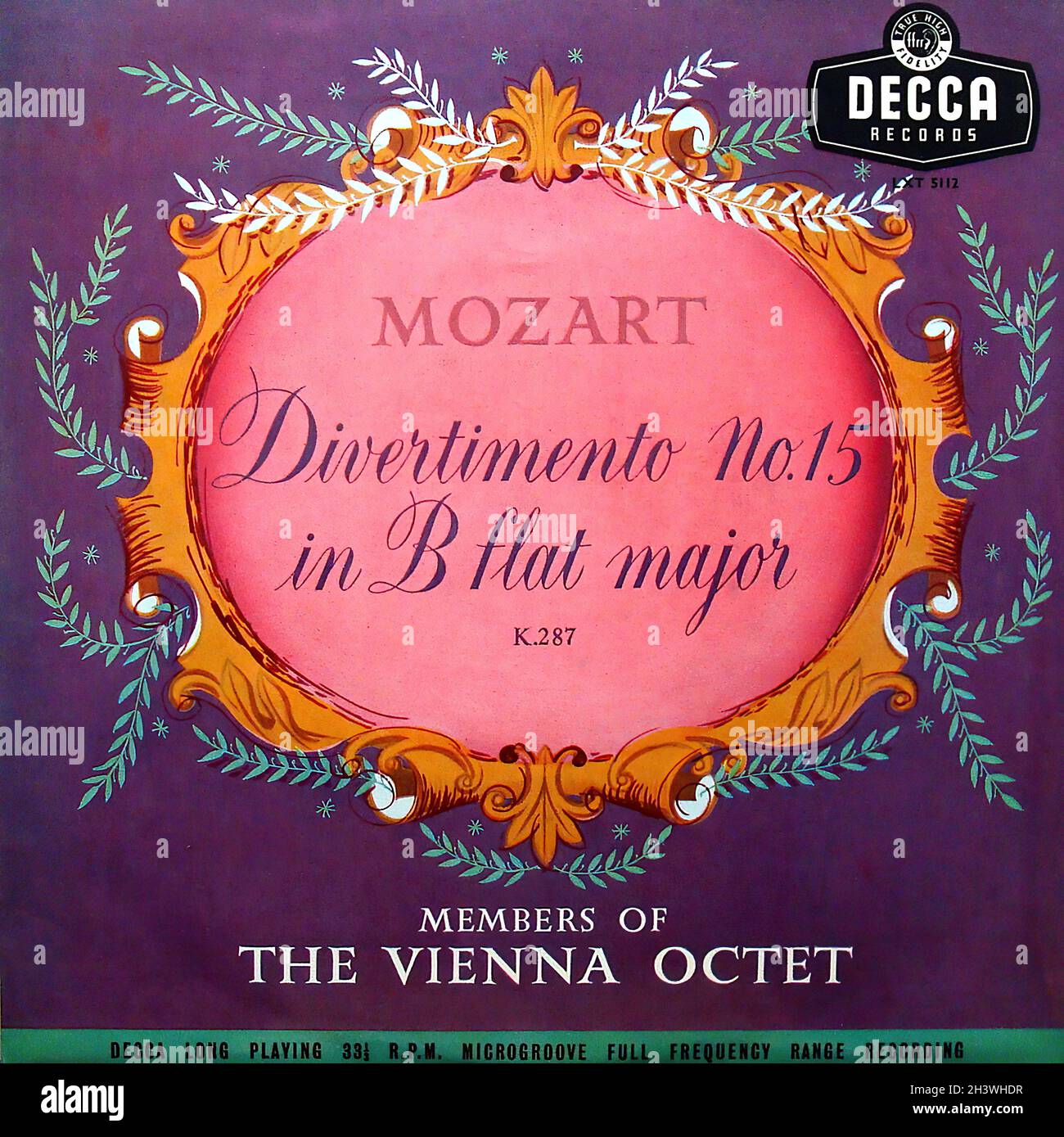 Mozart Divertimento - Vienna Octet Decca - Classical Music Vintage ...