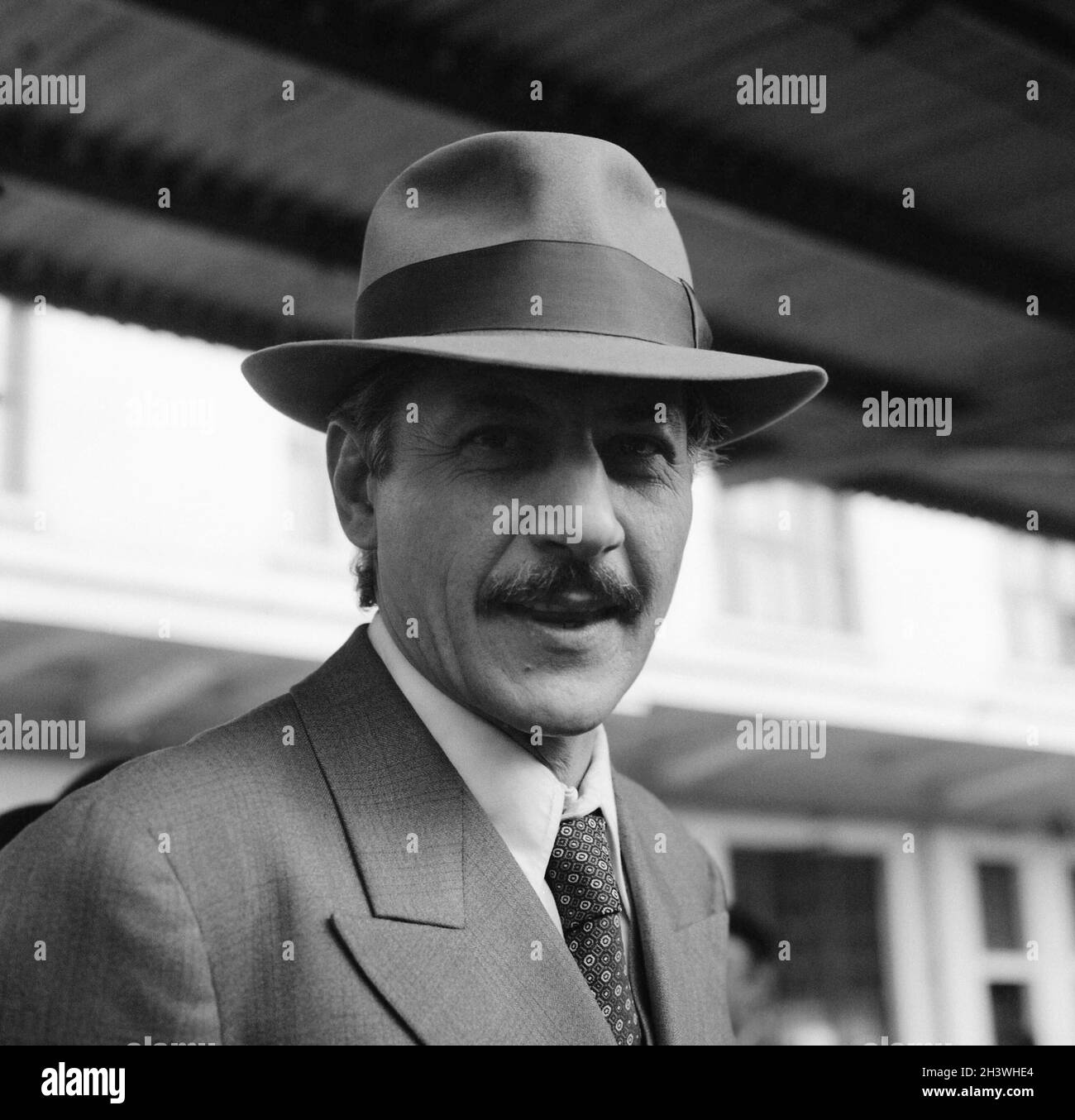 Romanian actor Constantin Diplan during the filming of the movie ...