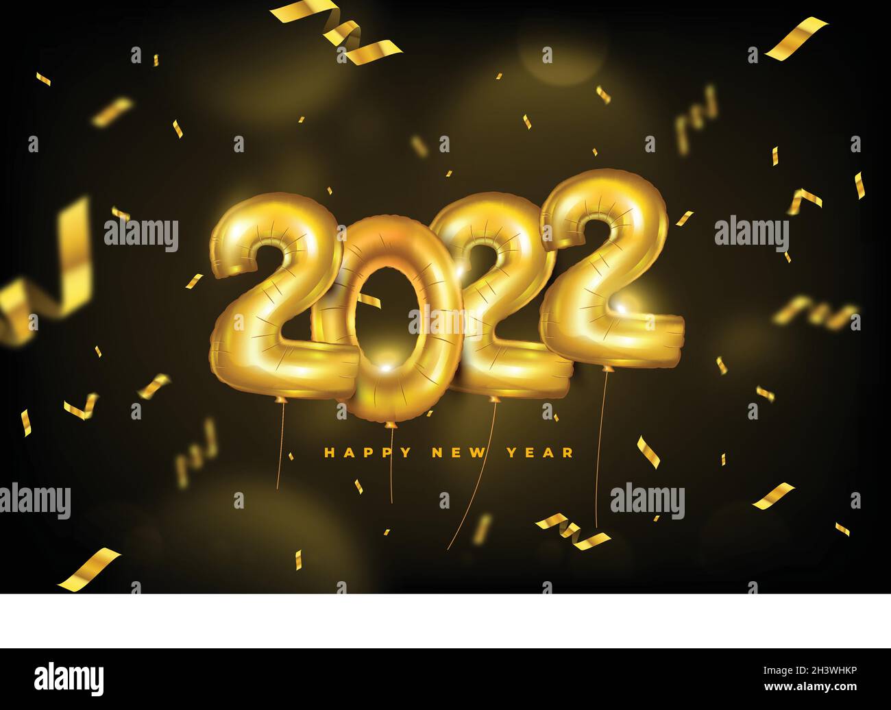 realistic new year 2022 balloons background vector design illustration ...