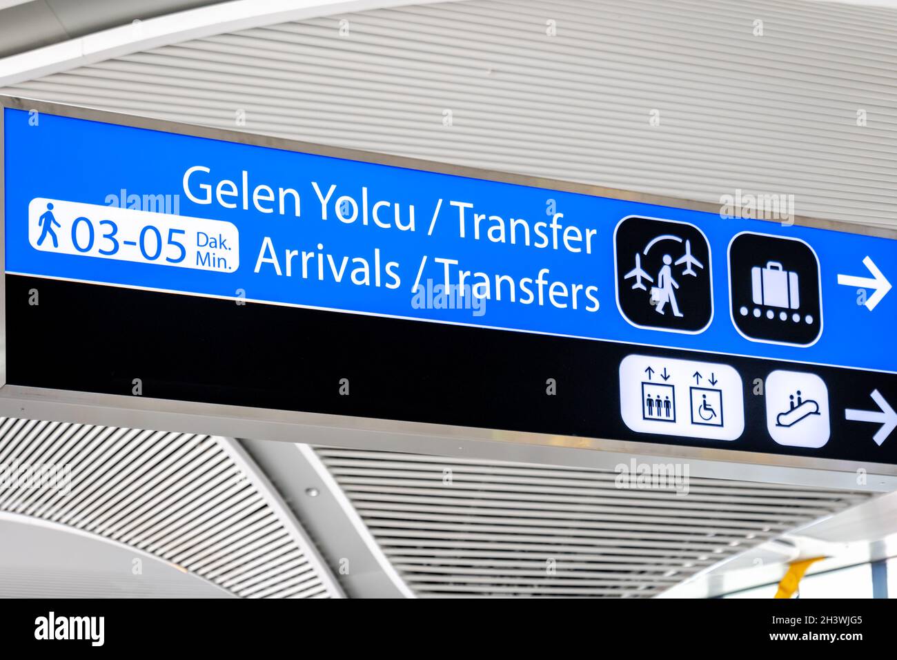 Airport transfer sign - immigration sign and international flight ...