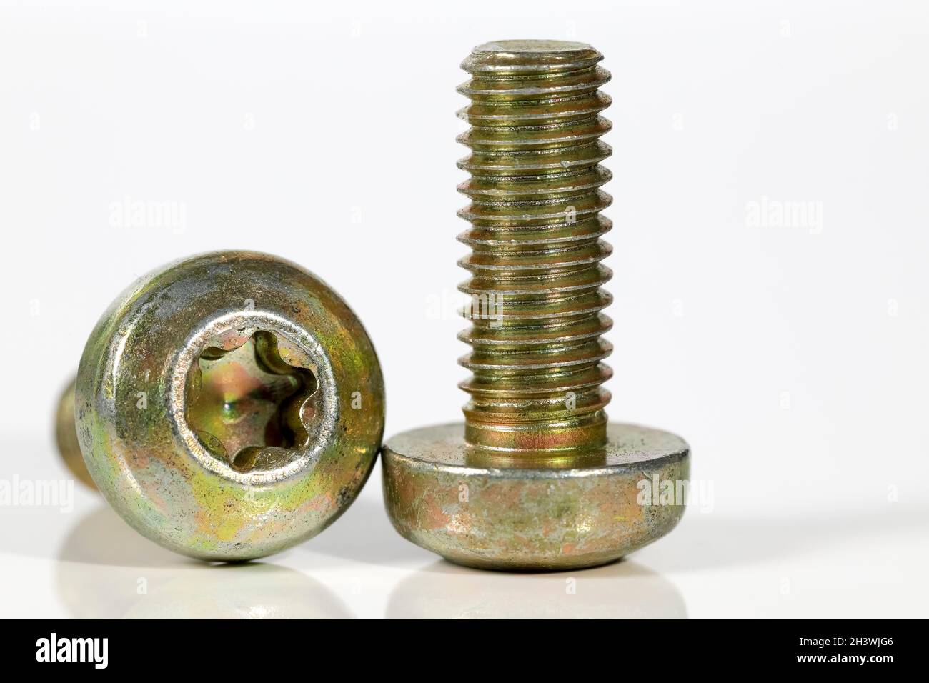 Two special purpose bolts of the same shape and purpose of use. These ...