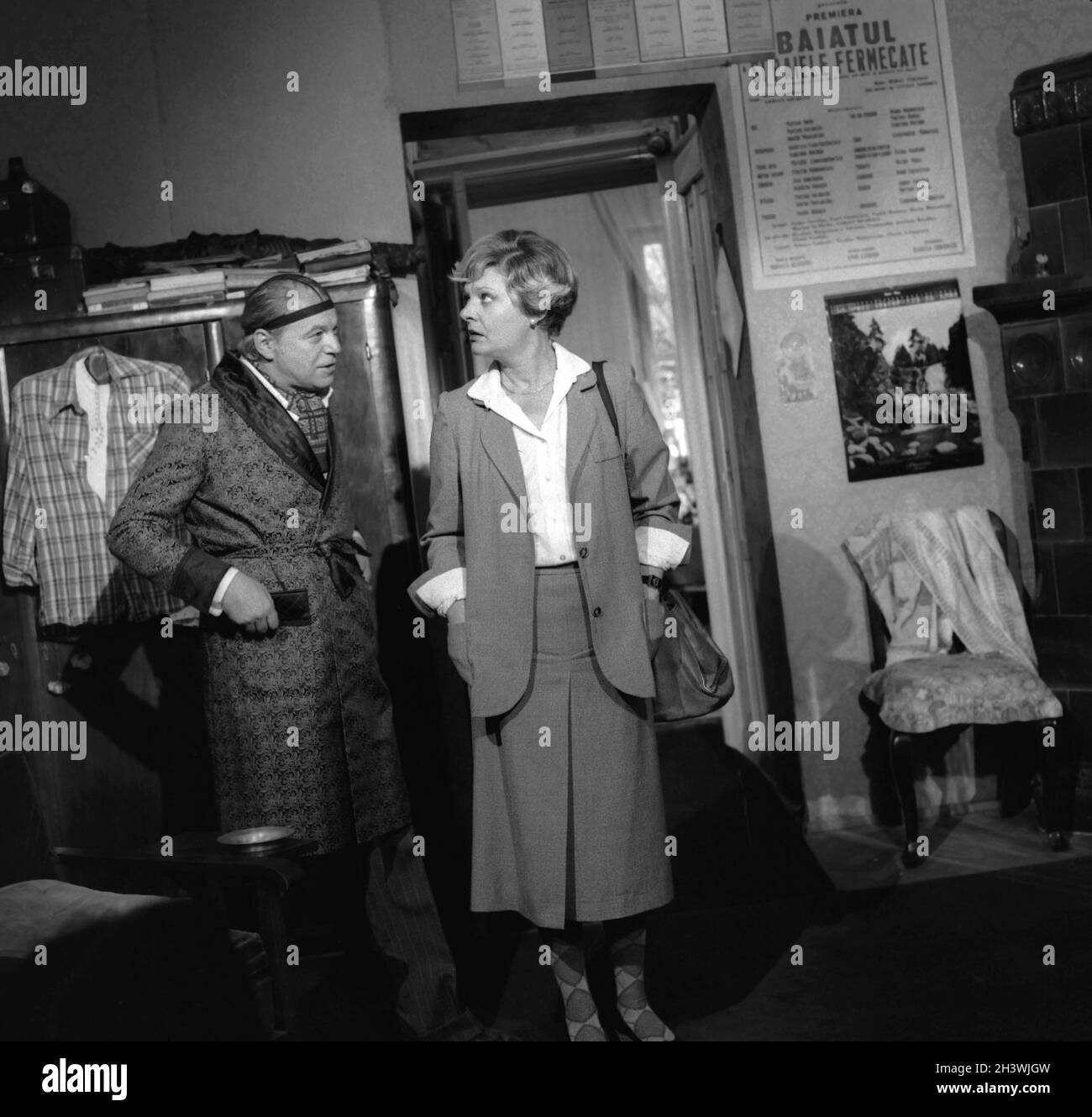 Romanian actors Ileana Stana- Ionescu & Octavian Cotescu during the ...