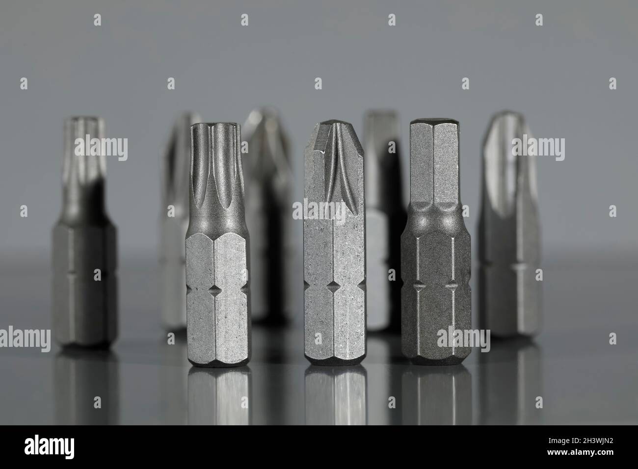 Replaceable screwdriver bits. Replaceable screwdriver bits are visible ...