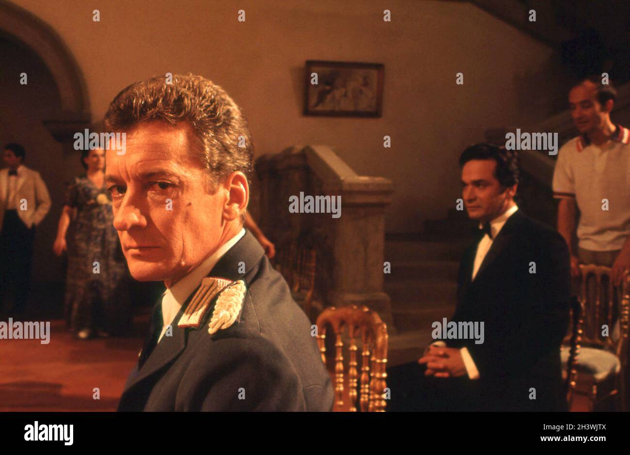 Romanian actor Mihai Pălădescu during the filming of the movie "Serata ...