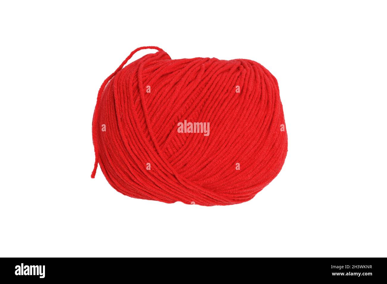 red ball of wool isolated on white background. High quality photo Stock ...