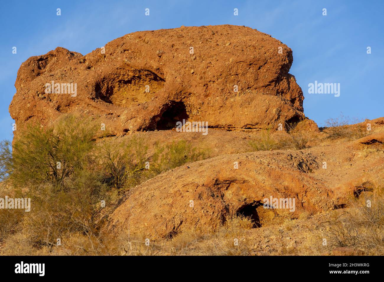 View Of The Mountains At Papago Park In Phoenix, Arizona Stock Photo ...