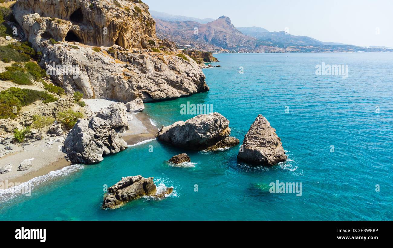 Exotic island at the south of Crete, with the amazing a Beach, Greece ...