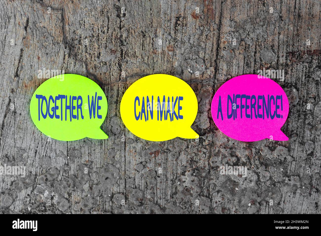 Handwriting text Together We Can Make A Difference. Conceptual photo be ...