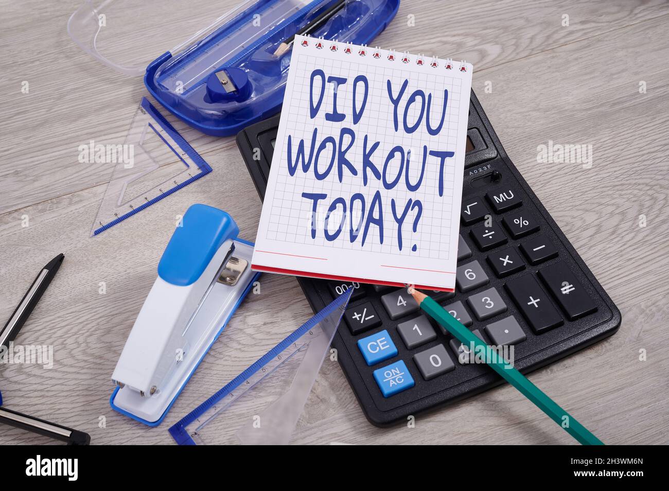 Hand writing sign Did You Workout Today. Business overview asking if ...