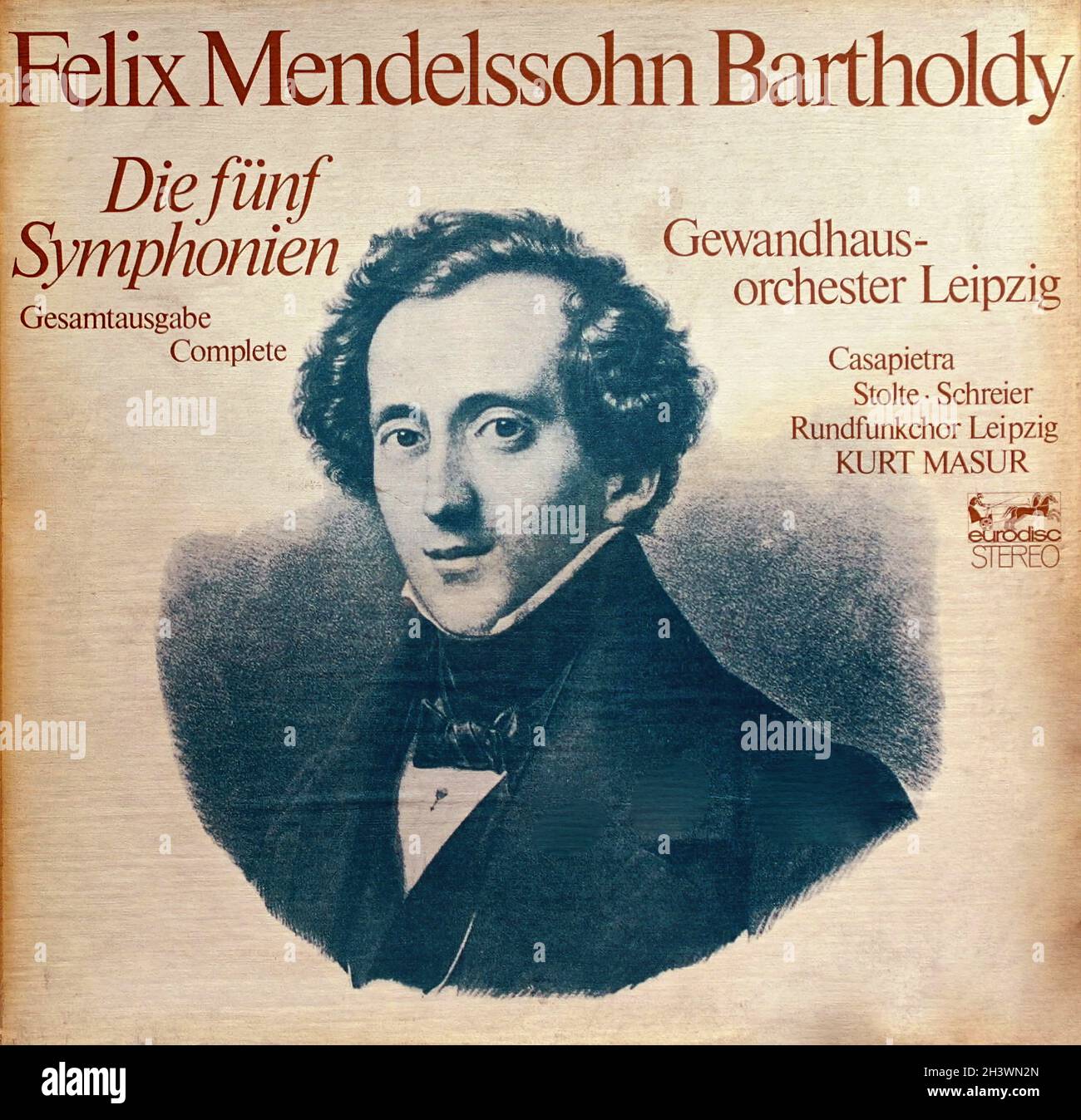 Mendelssohn Symphonies - Masur Eurodisc - Classical Music Vintage Vinyl ...