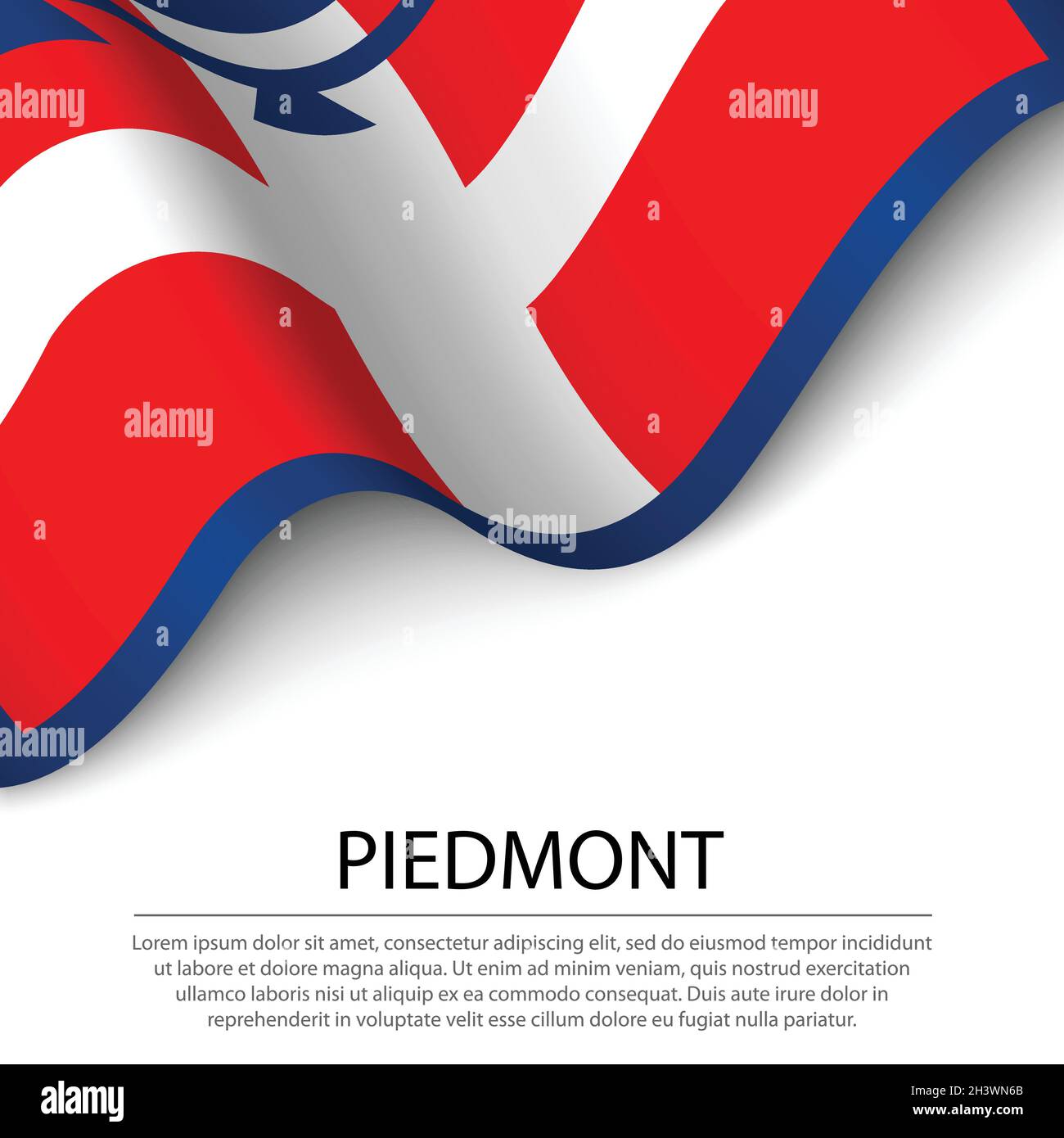 Flag of the state of piedmont hi-res stock photography and images - Alamy