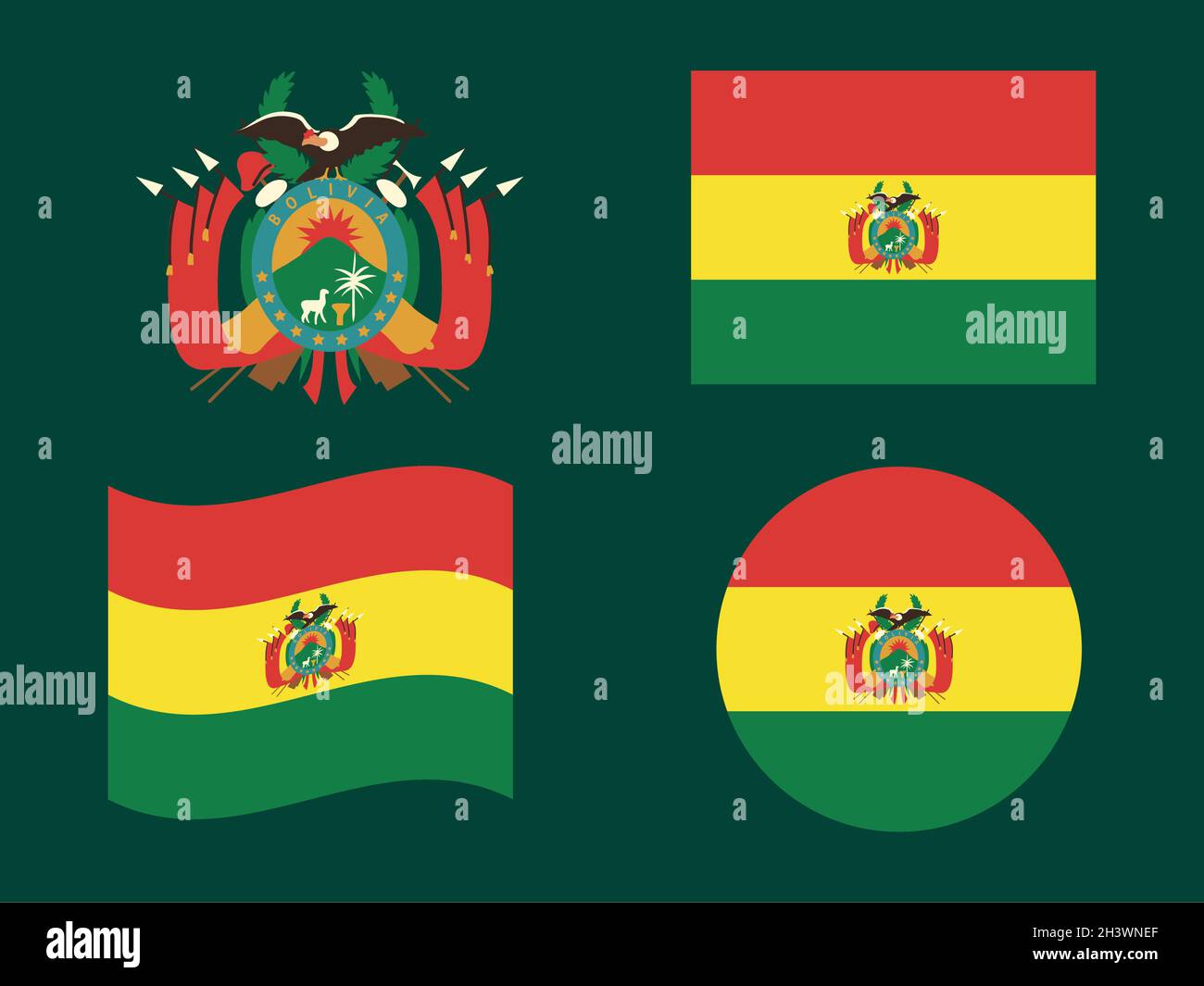 set of flags bolivia Stock Vector Image & Art - Alamy
