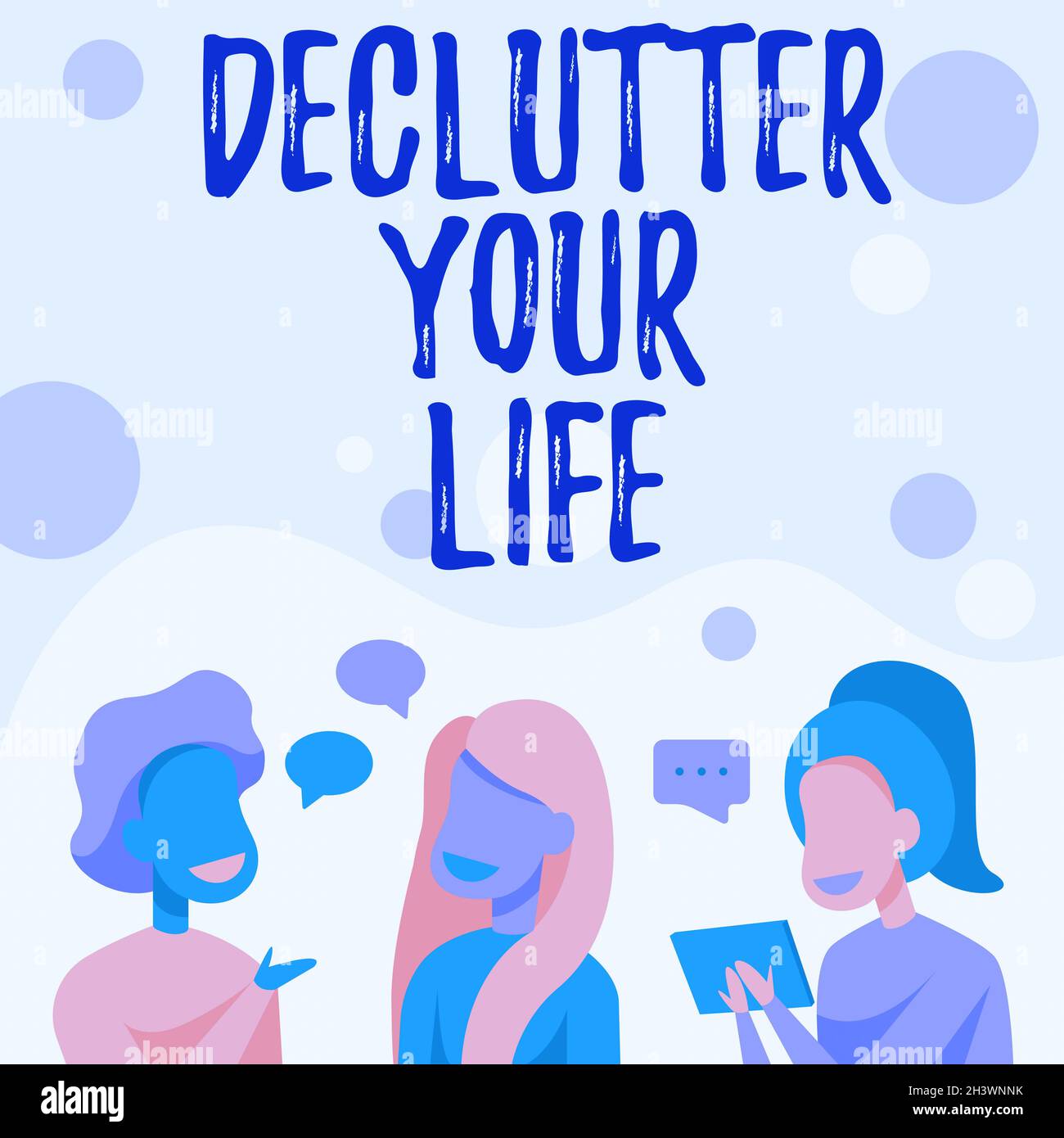 Writing displaying text Declutter Your Life. Word for To eliminate ...