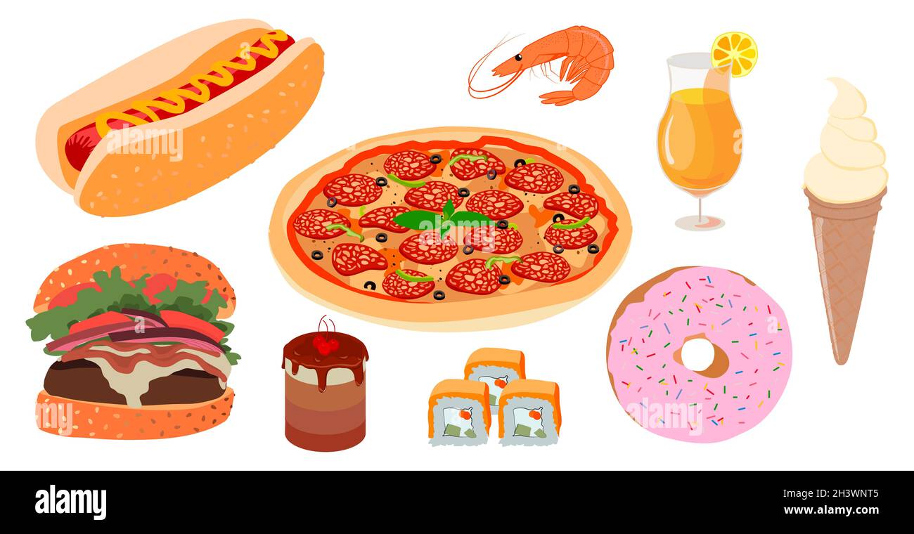 Fresh world food Cut Out Stock Images & Pictures - Alamy