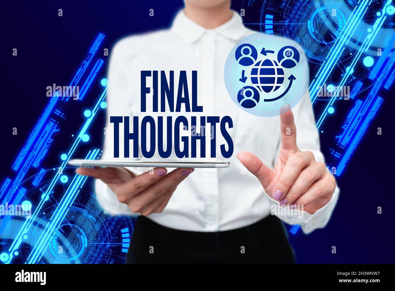 Text showing inspiration Final Thoughts. Business idea the conclusion ...