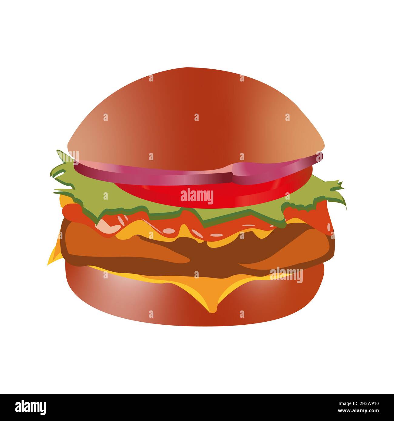 Big burger vector hi-res stock photography and images - Alamy