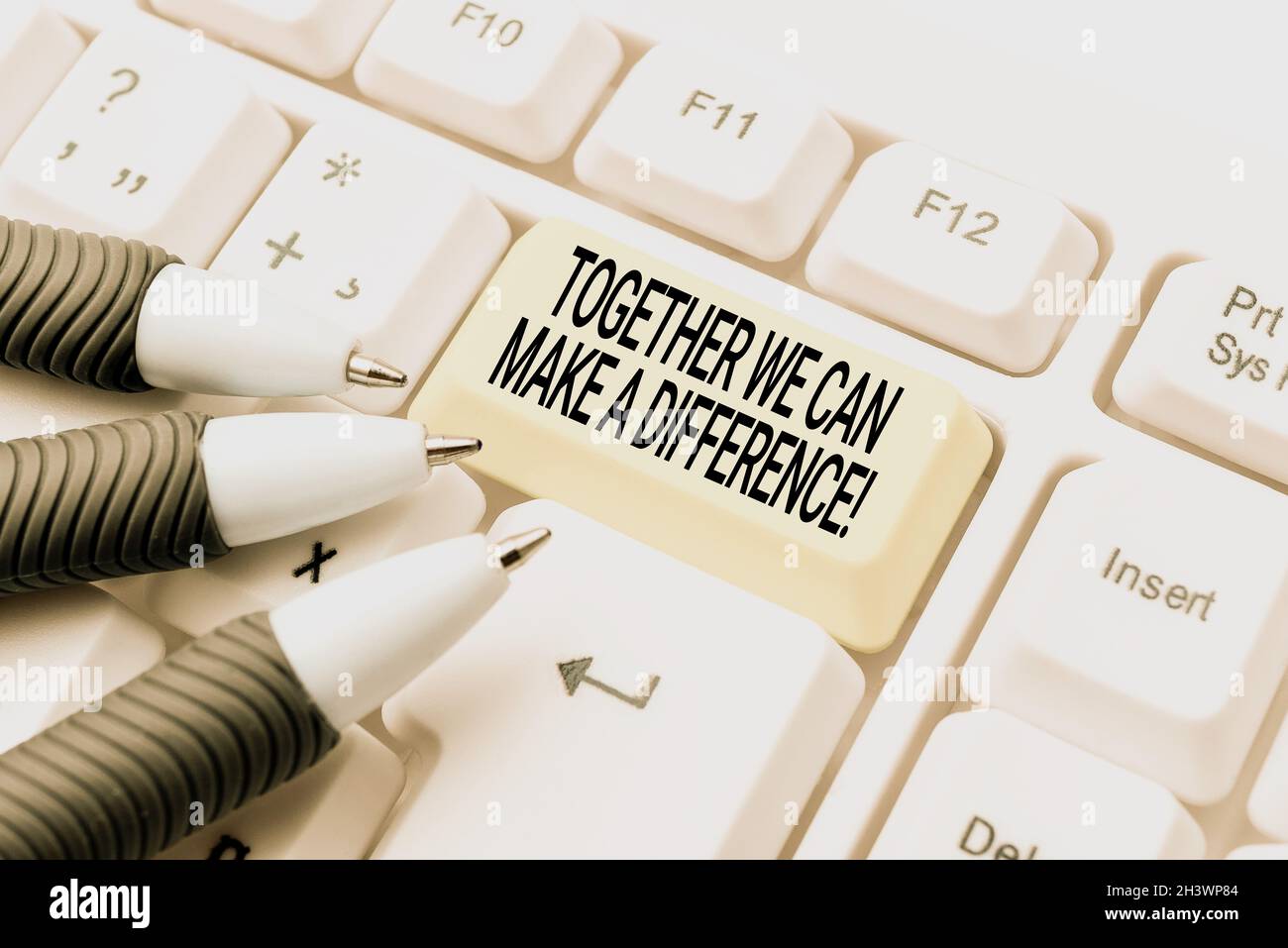 Text showing inspiration Together We Can Make A Difference. Business ...