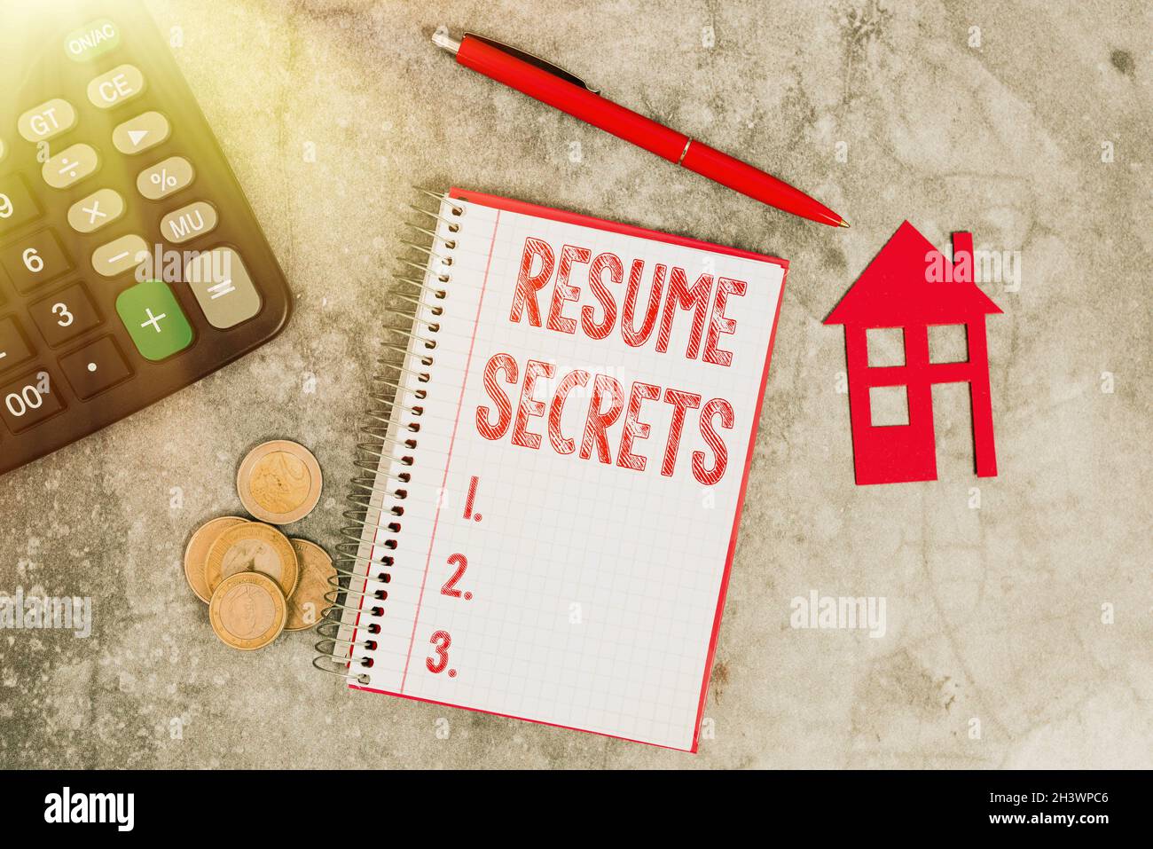 Conceptual caption Resume Secrets. Business overview Tips on making ...