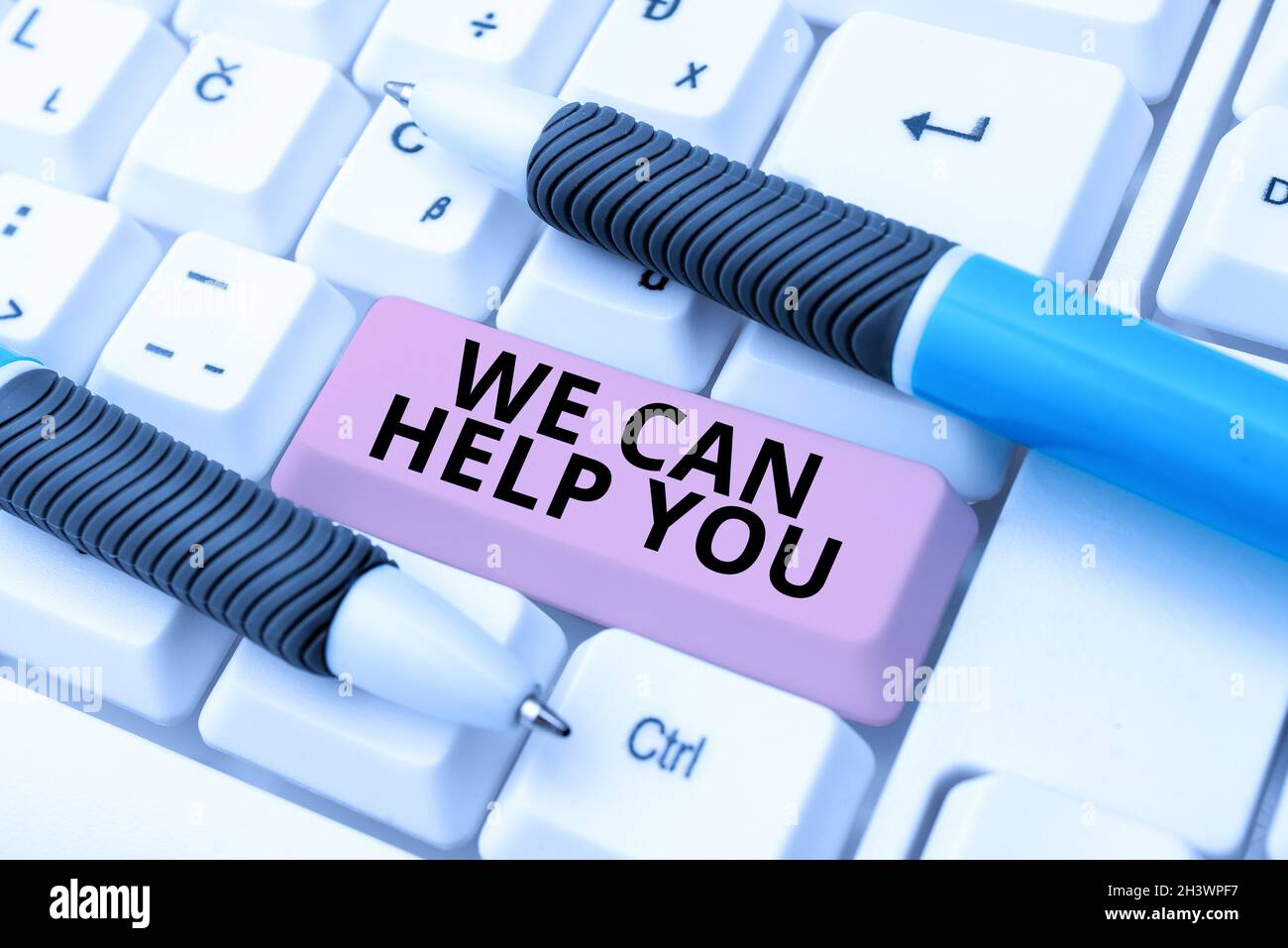 Writing displaying text We Can Help You. Business showcase offering ...