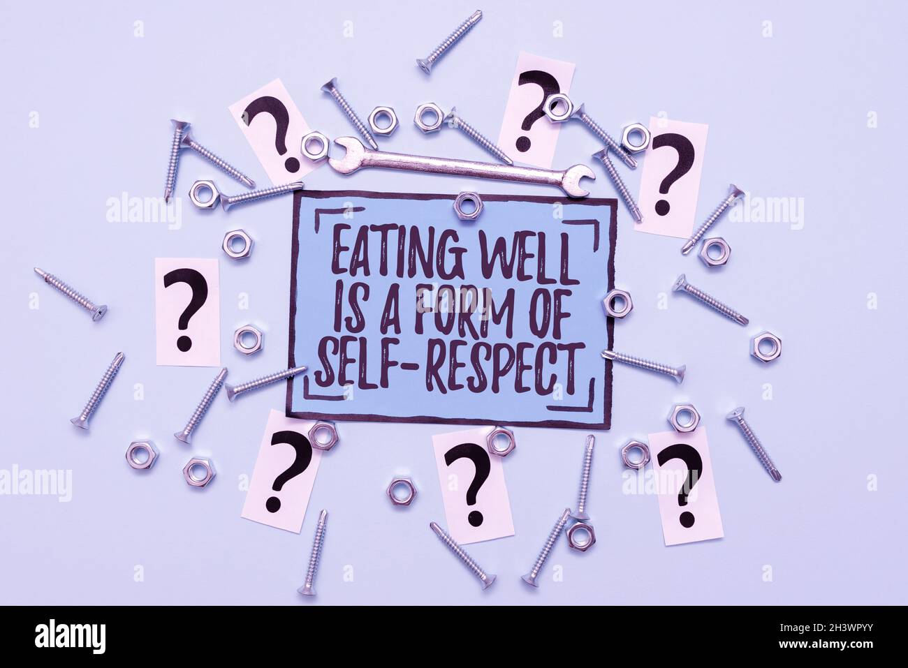 Conceptual caption Eating Well Is A Form Of Self Respect. Business ...